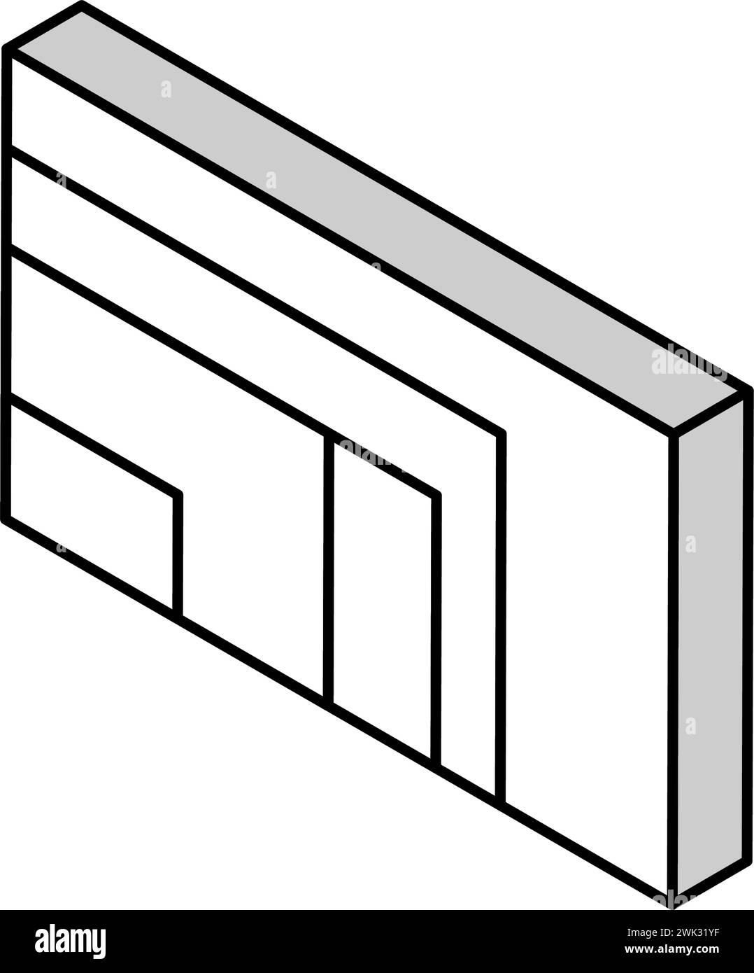different resolution and diagonal computer monitor isometric icon ...