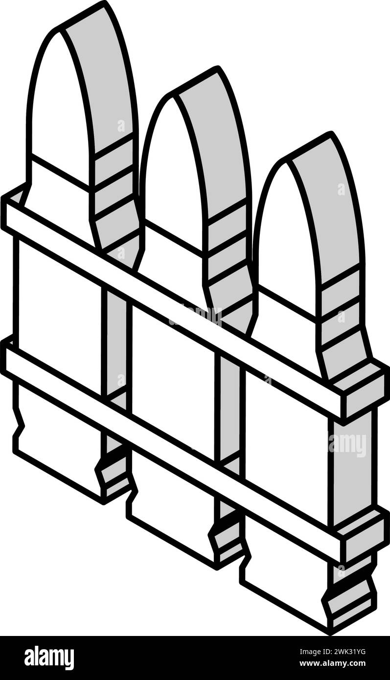 cartridge clip isometric icon vector illustration Stock Vector Image ...