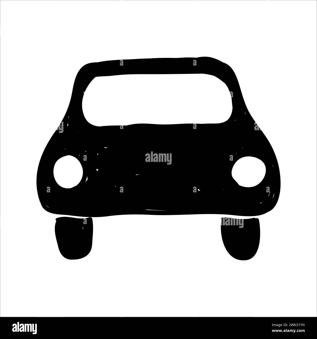 art illustration sketch abstract hand draw vector symbol icon of car ...