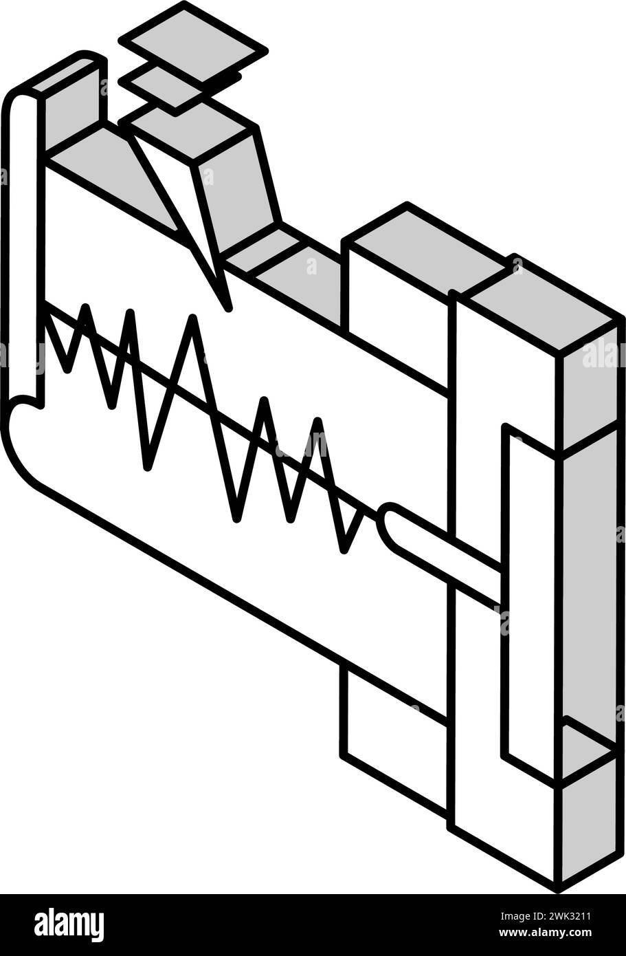 Seismograph Device Isometric Icon Vector Illustration Stock Vector