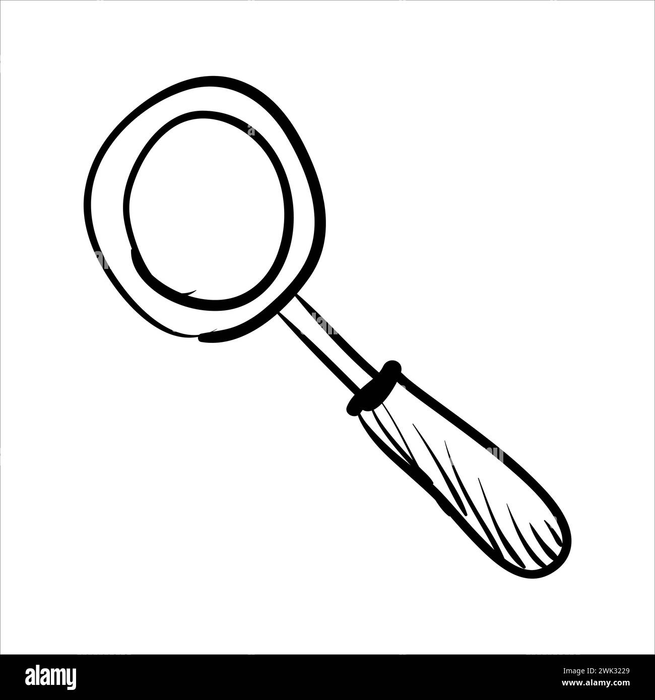 art illustration hand draw vector symbol icon of magnifying glass Stock ...