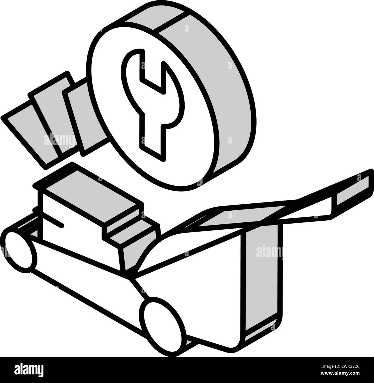 repair of lawn mower isometric icon vector illustration Stock Vector ...