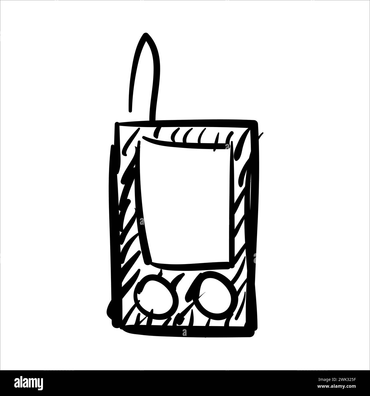 art illustration hand draw vector symbol icon of handy talky Stock ...