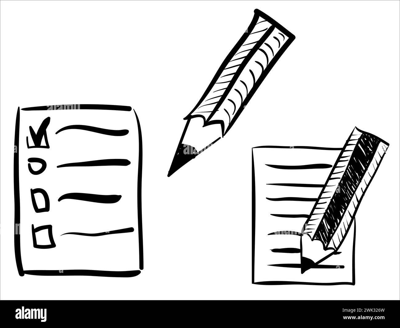 art illustration sketch abstract hand draw vector symbol icon of paper ...