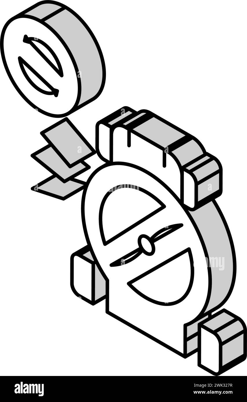 rotating blade of lawn mower isometric icon vector illustration Stock ...