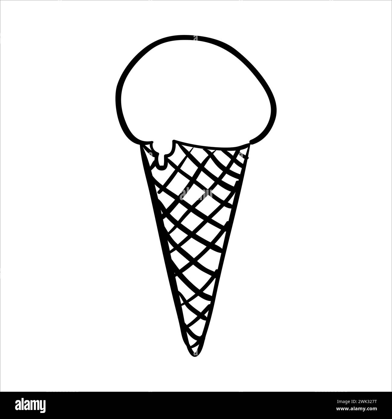 art illustration hand draw vector symbol icon of ice cream cone Stock ...
