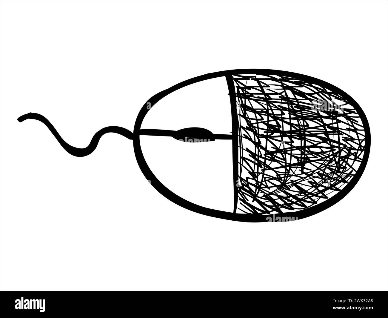 art illustration sketch abstract hand draw vector symbol icon of mouse ...