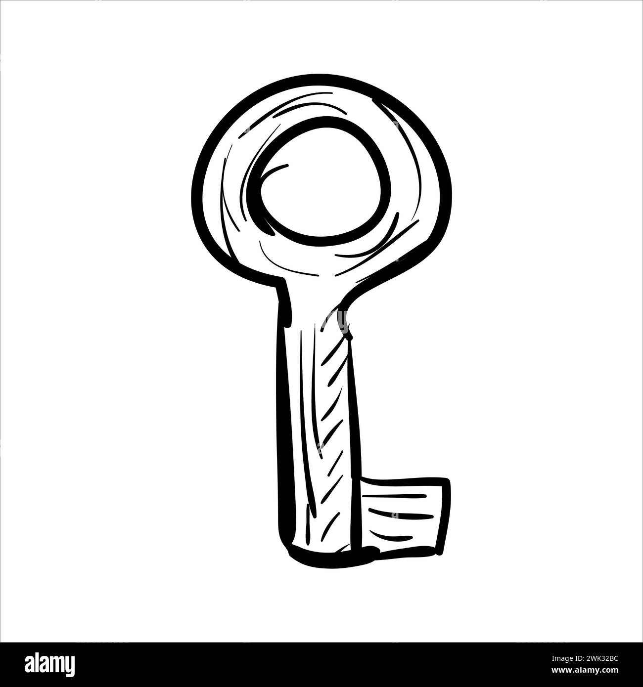 art illustration abstract hand draw vector symbol icon of key secure Stock Vector Image & Art ...