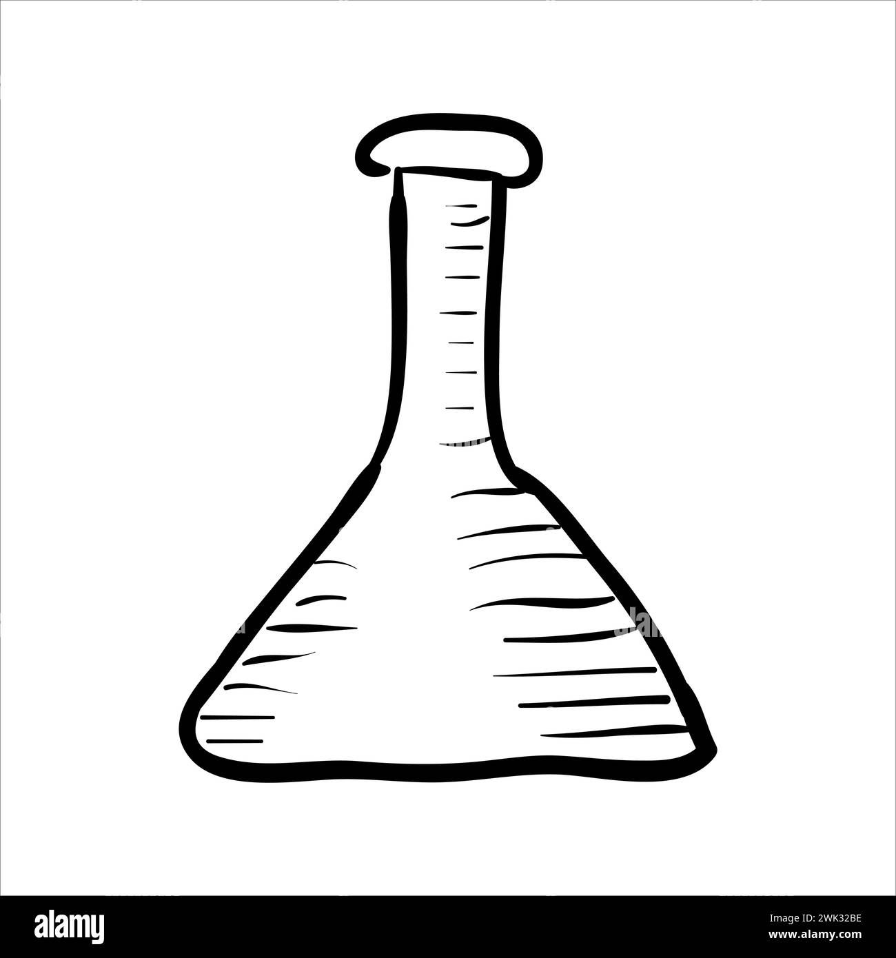 art illustration hand draw vector symbol icon of chemical bottle lab ...