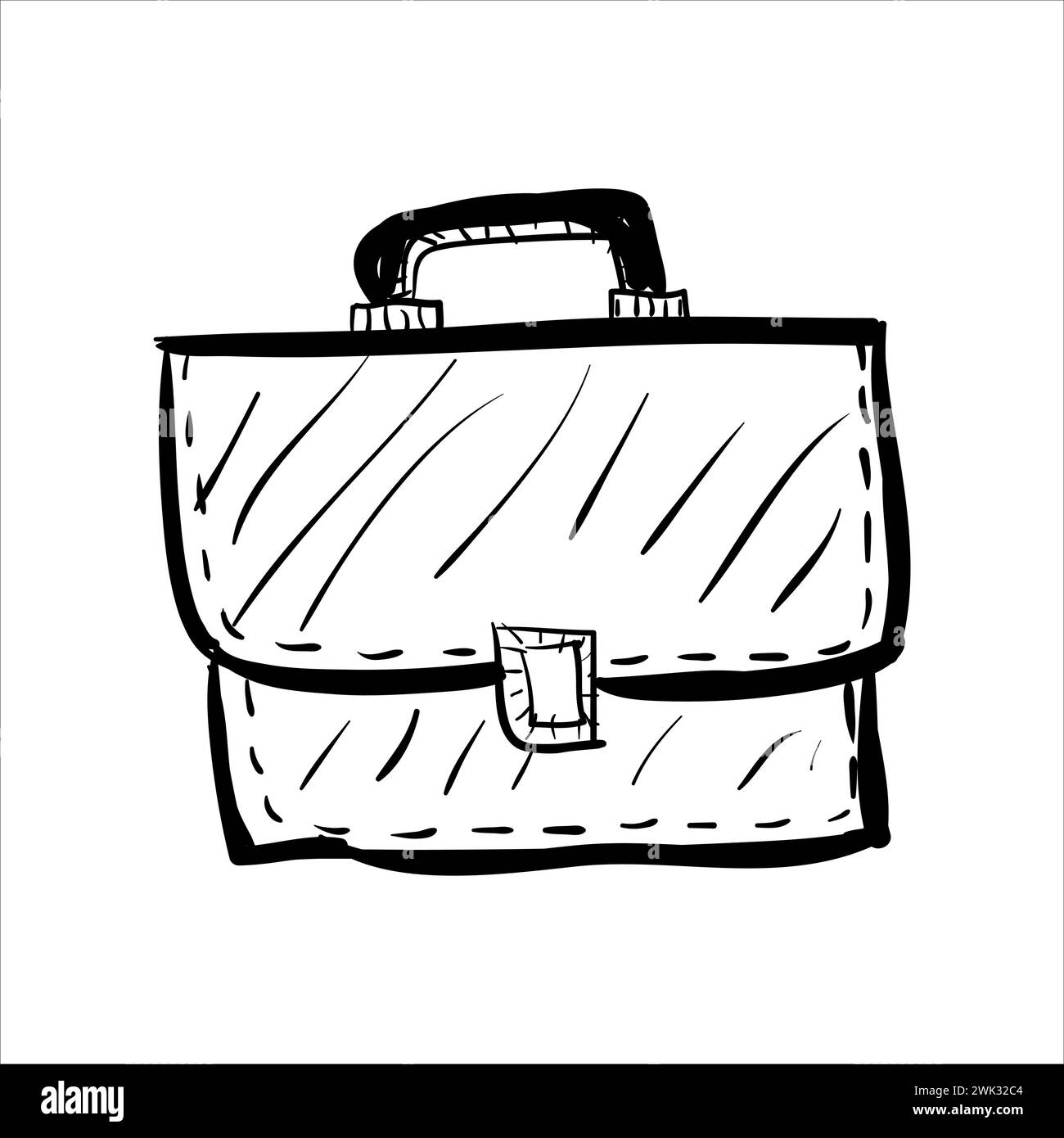 art illustration abstract hand draw vector symbol icon of bag office ...