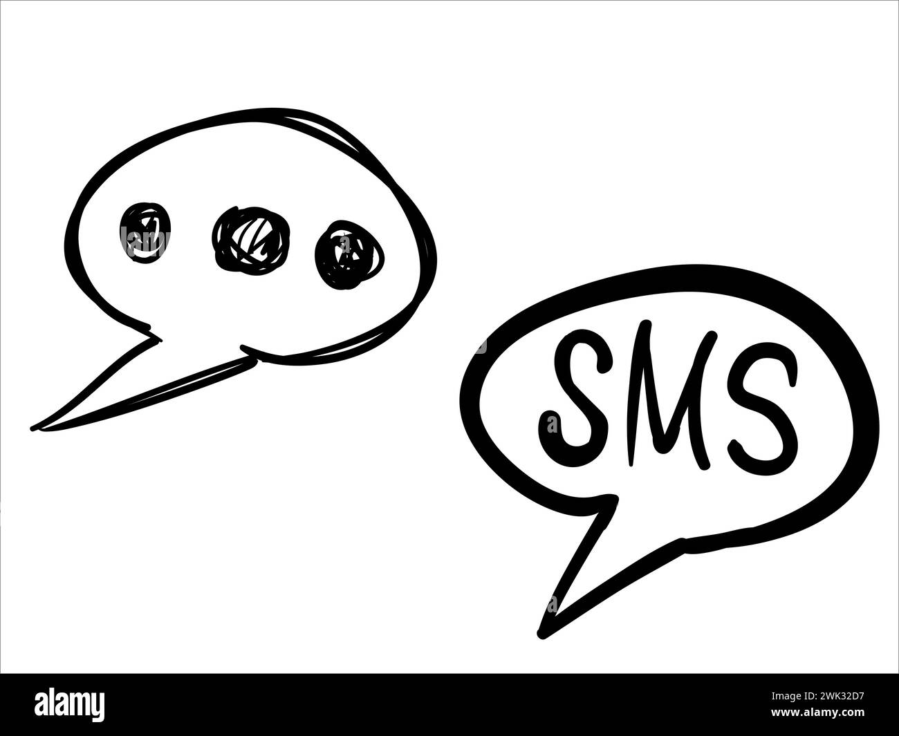 art illustration hand draw vector symbol icon of envelope message Stock ...