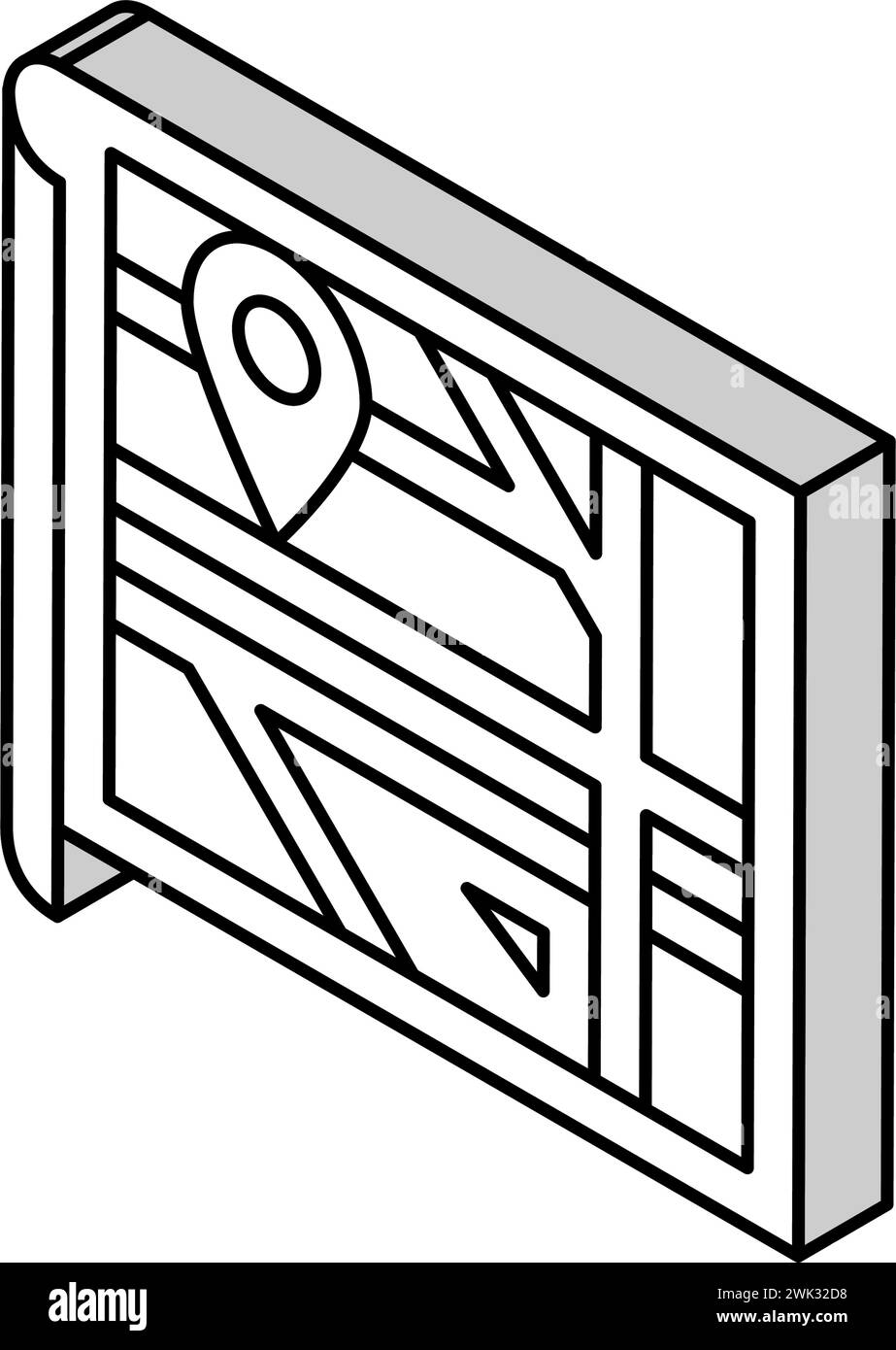 map location isometric icon vector illustration Stock Vector Image & Art - Alamy