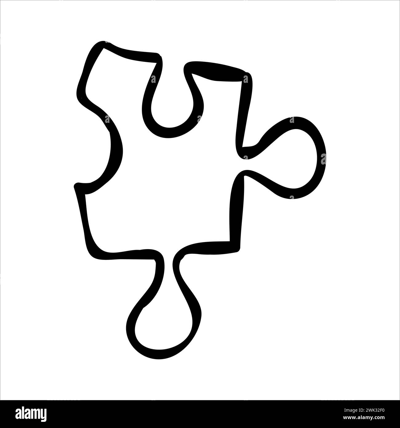 art illustration hand draw vector symbol icon of puzzle Stock Vector ...