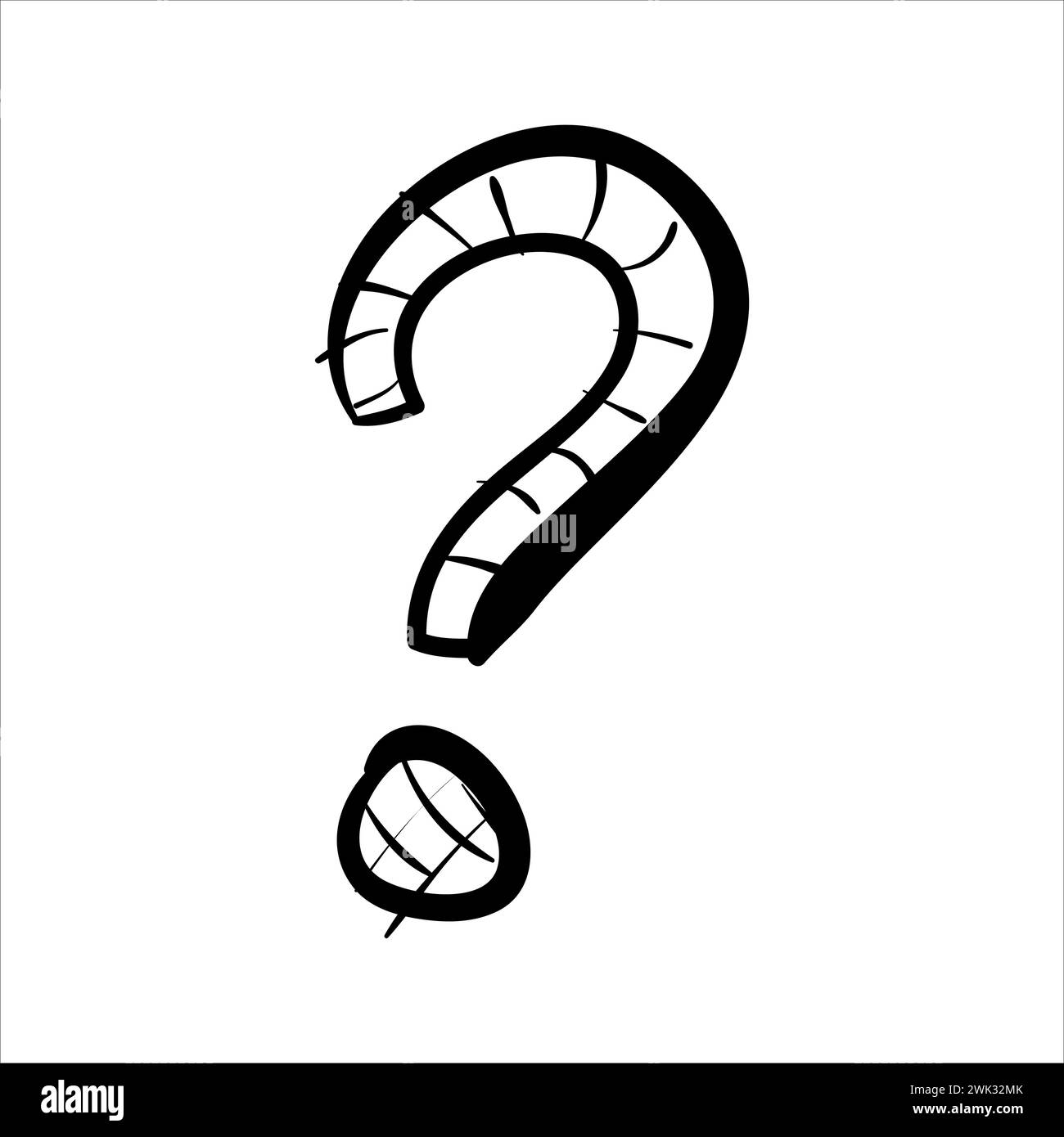 art illustration hand draw vector symbol icon of question mark Stock ...