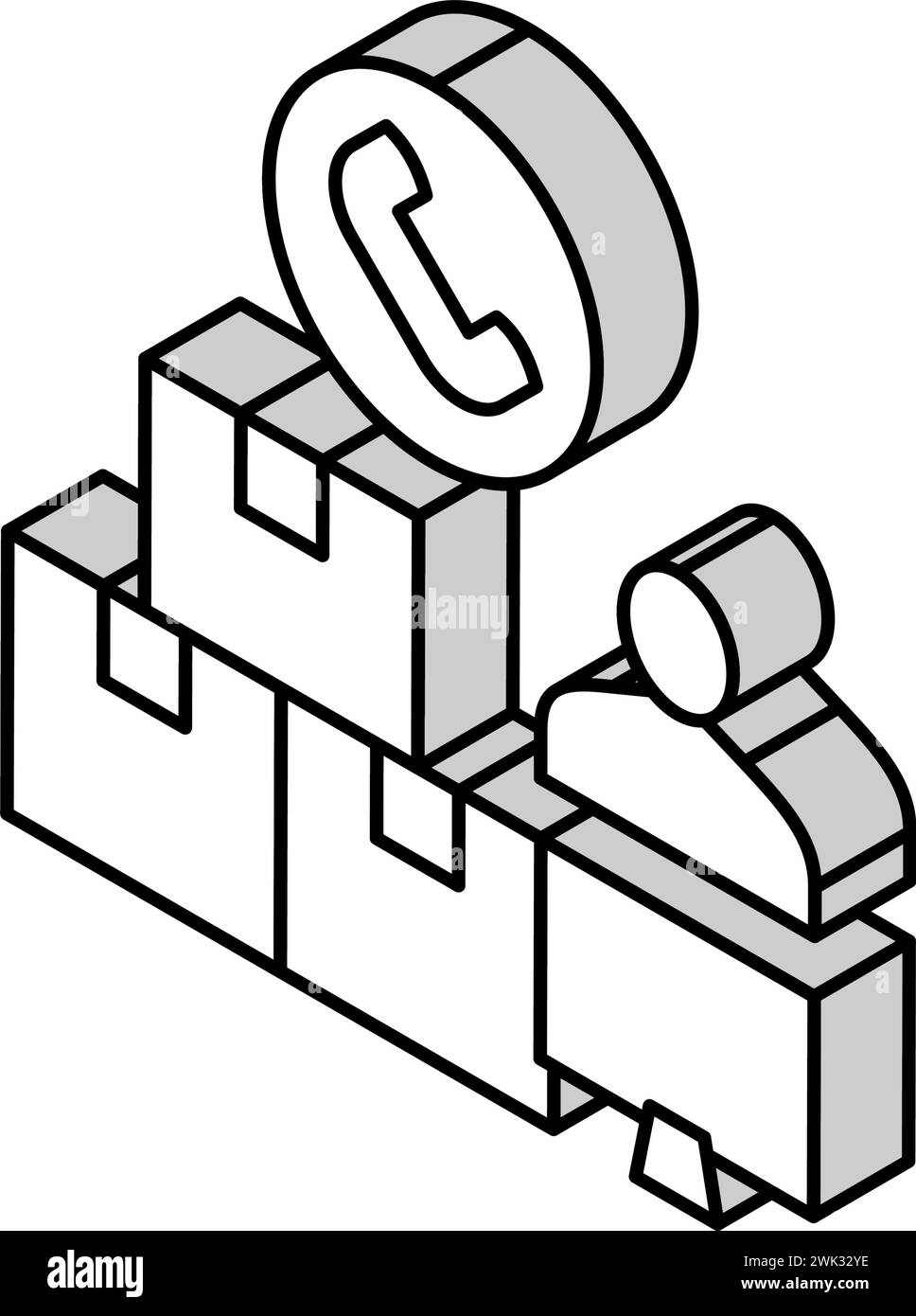 replenishment management isometric icon vector illustration Stock ...