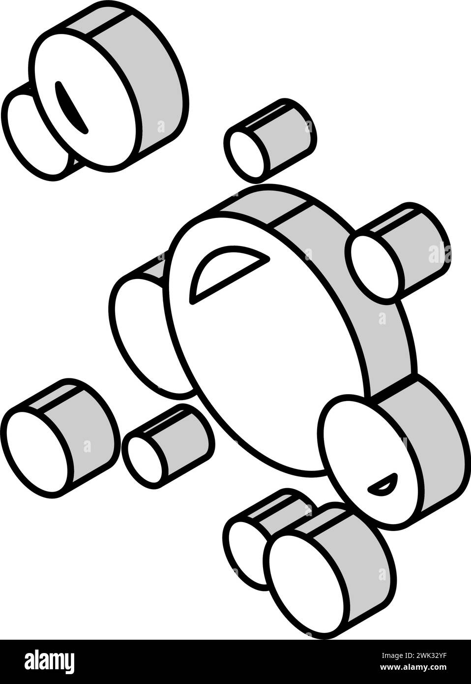 bubbles oxygen isometric icon vector illustration Stock Vector Image ...