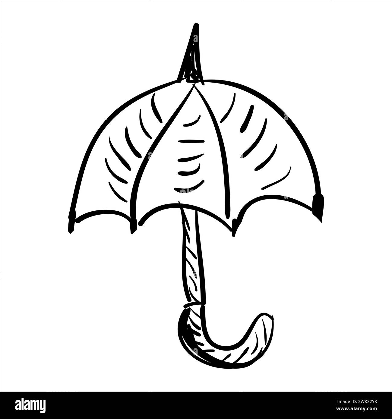 art illustration hand draw vector symbol icon of umbrella Stock Vector ...