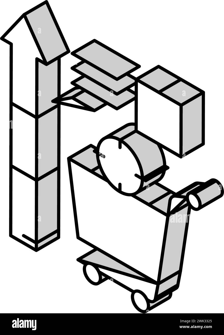 sales data visualization isometric icon vector illustration Stock ...