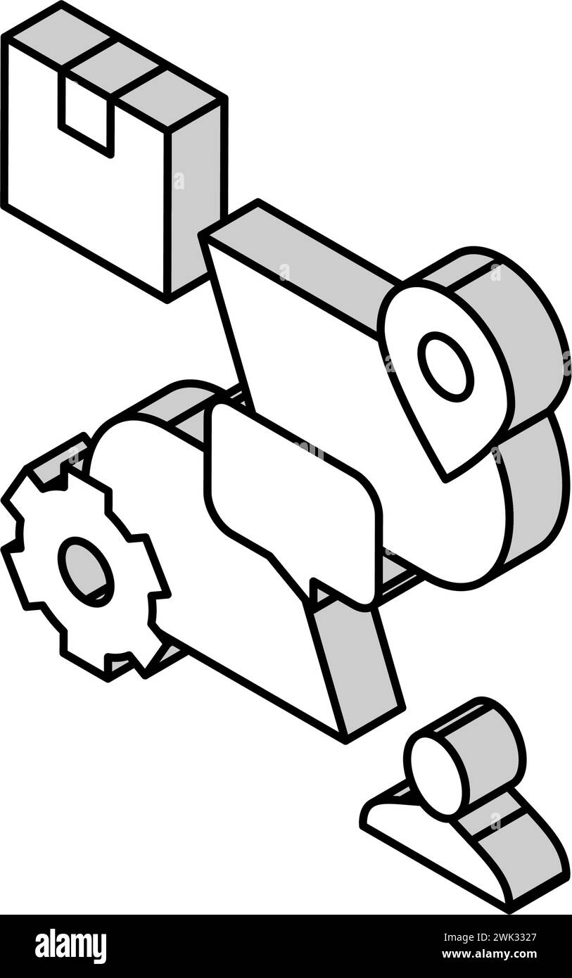 stages from manufacturing to delivery customer order isometric icon ...
