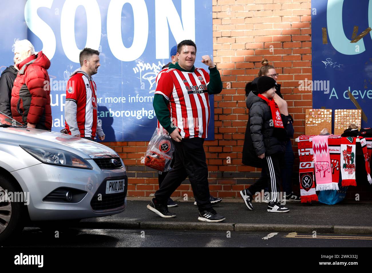Sheffield United fans outside the ground before the Premier League ...