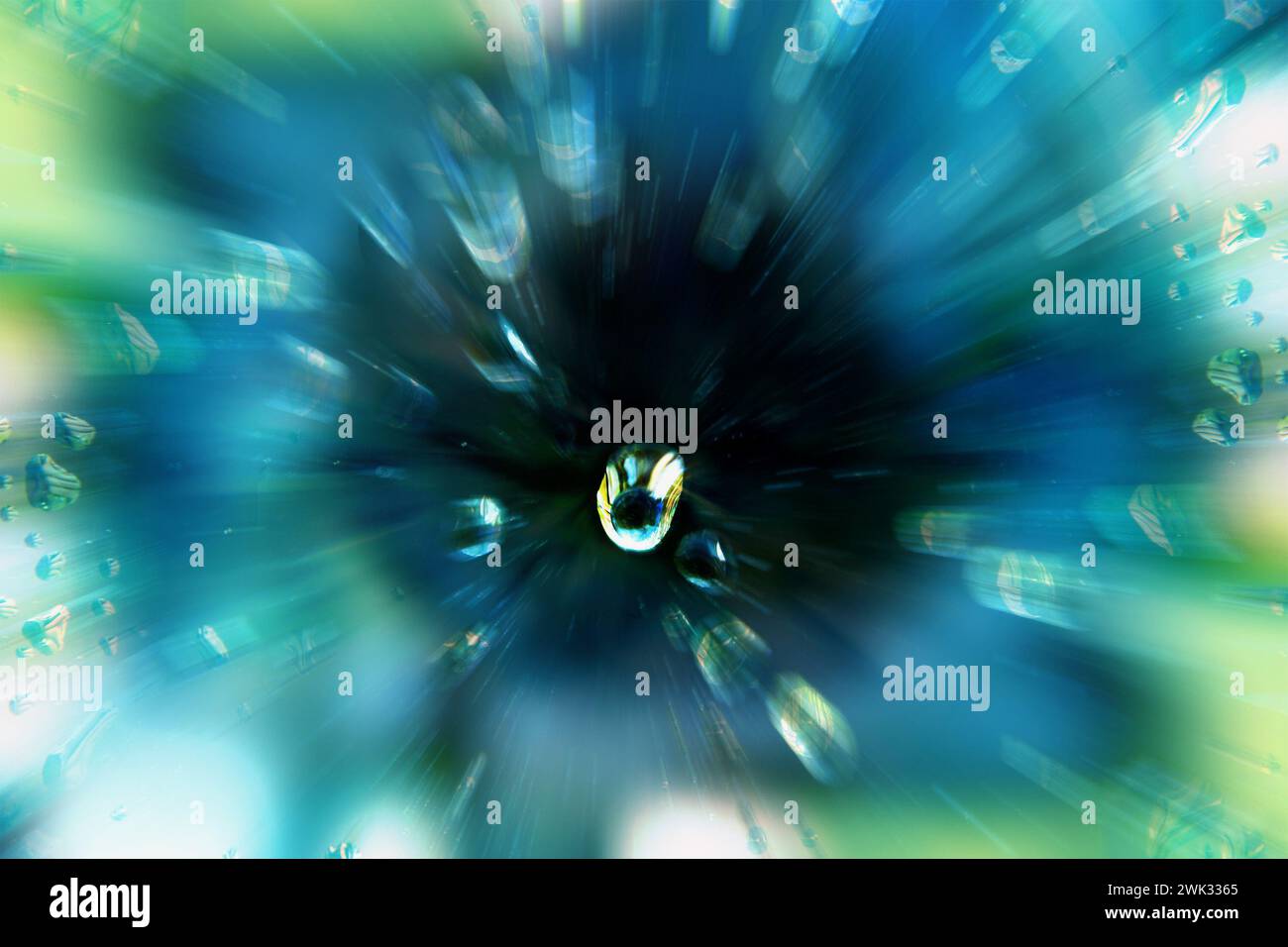 Pouring rain. An unusual angle of view. Drops break. Nature background ...