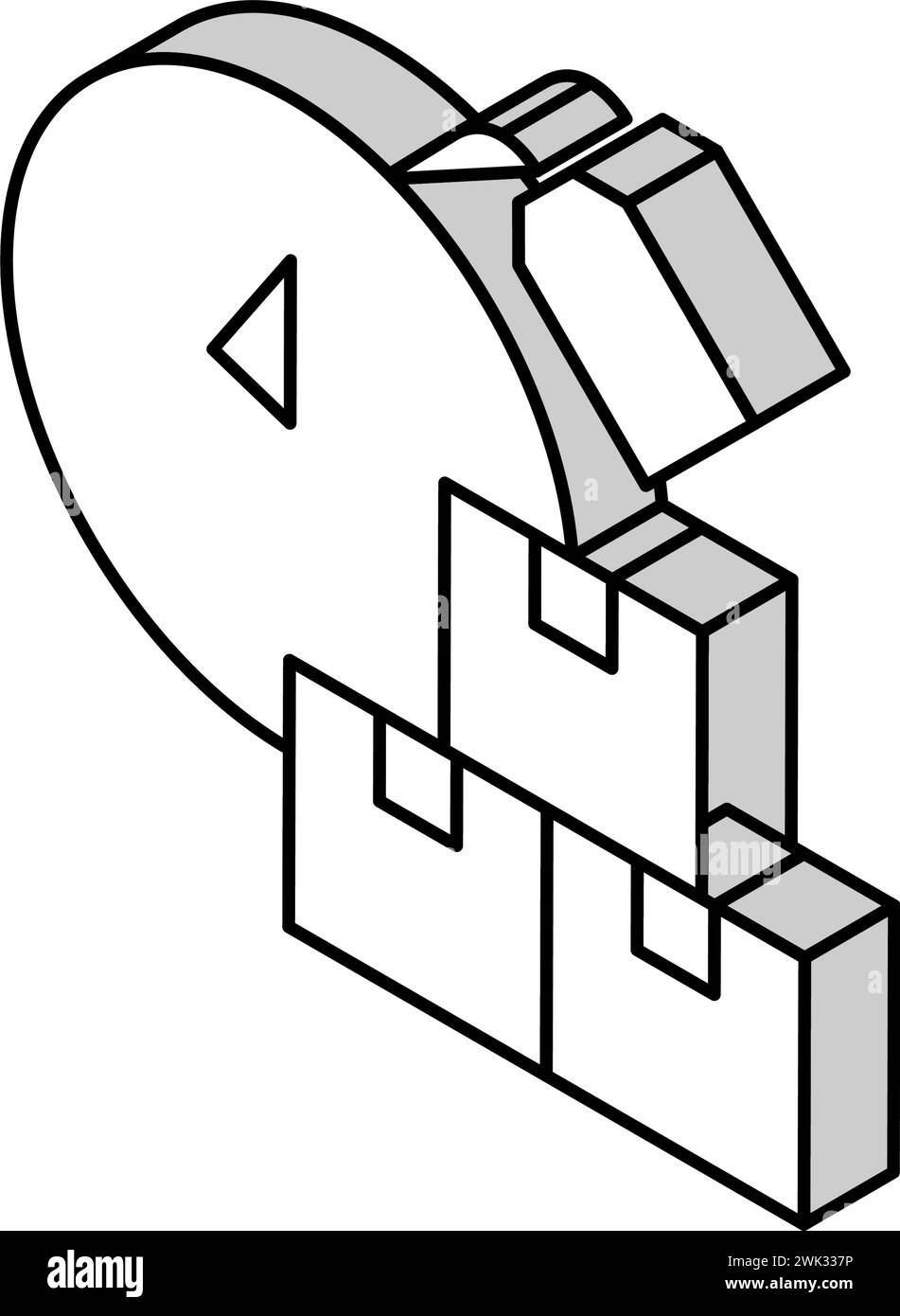 fast order delivery isometric icon vector illustration Stock Vector ...