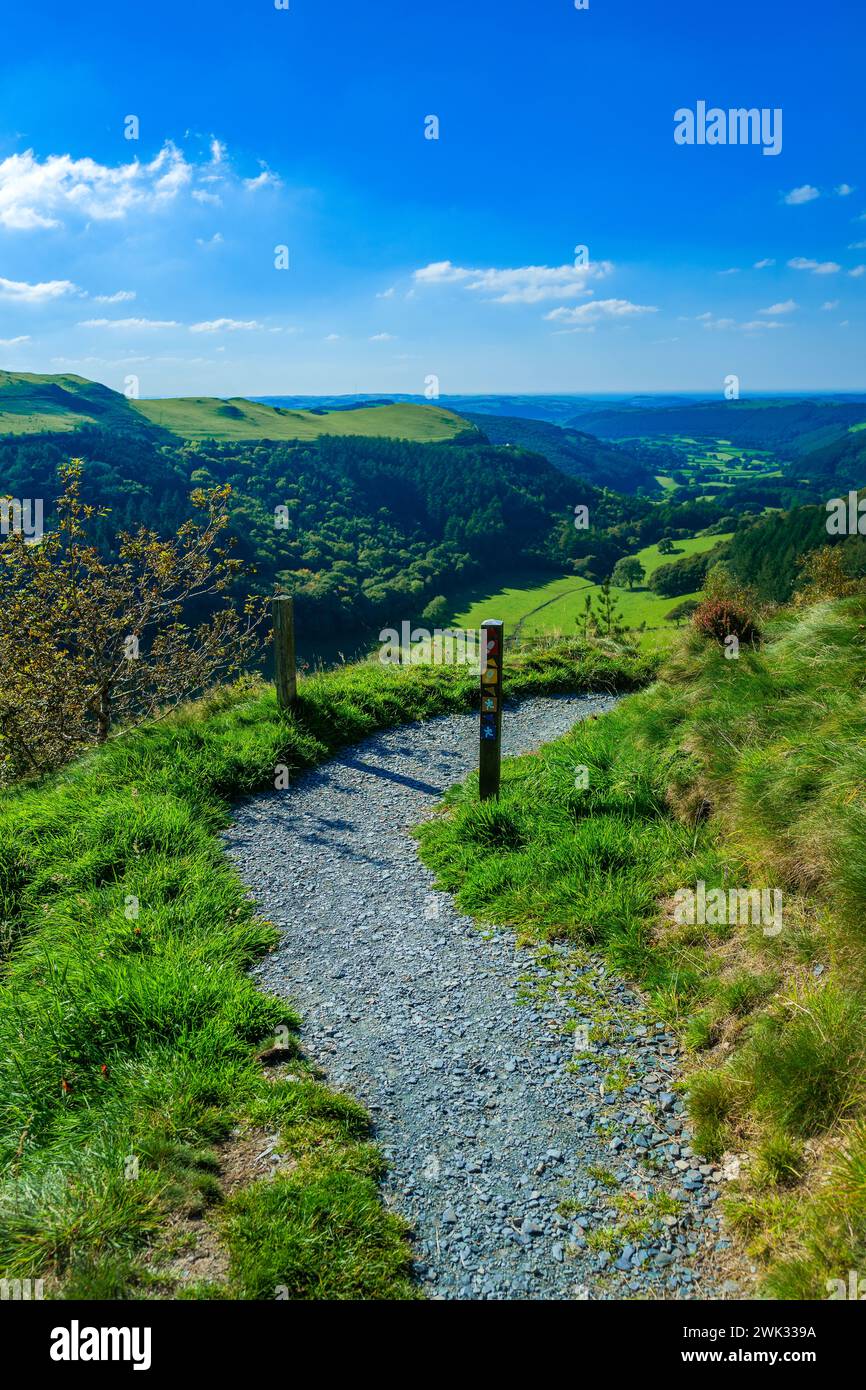 view over mid wales landscape near devils bridge wales uk Stock Photo ...