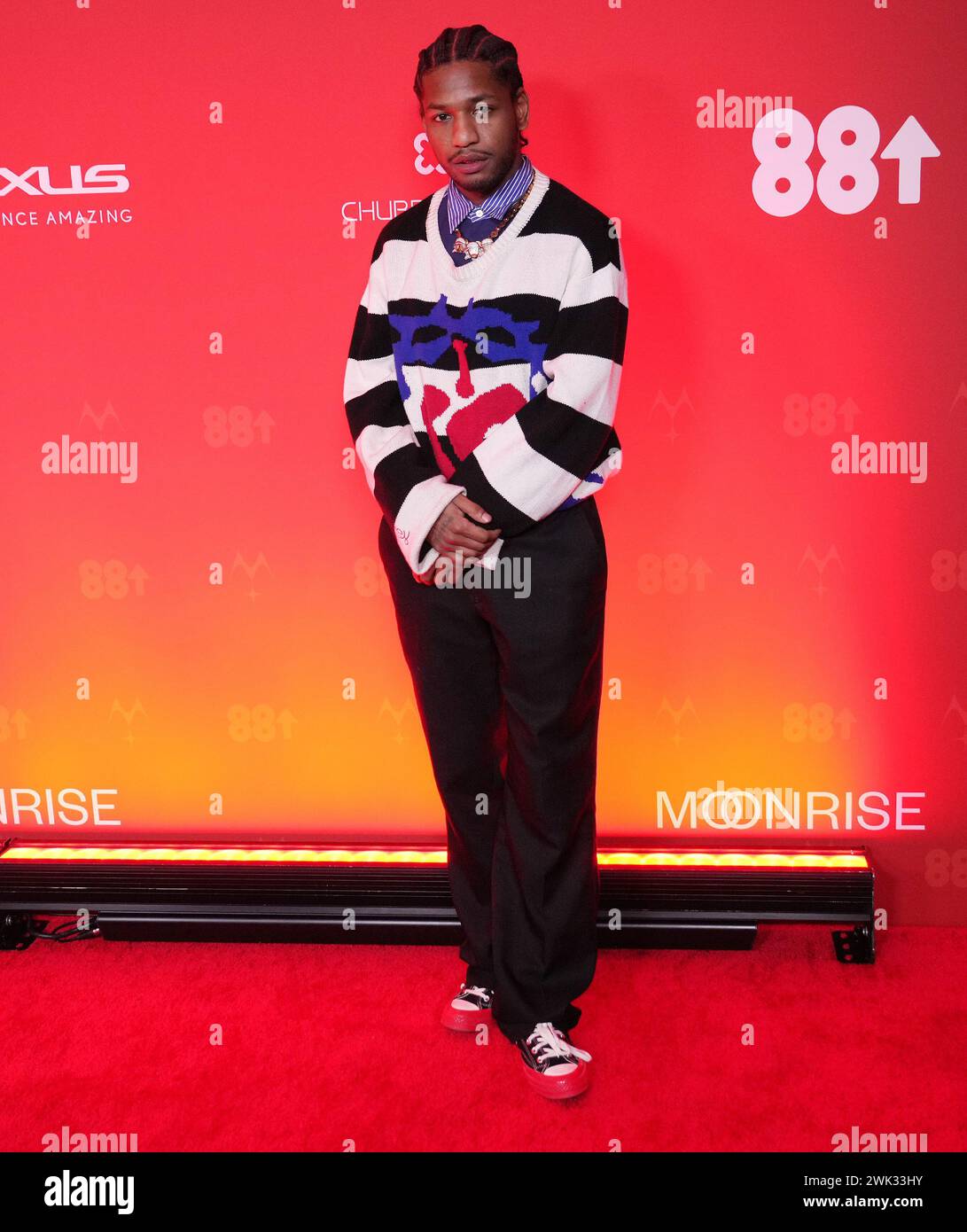 Los Angeles, USA. 17th Feb, 2024. Guapdad 4000 arrives at the 88rising ...