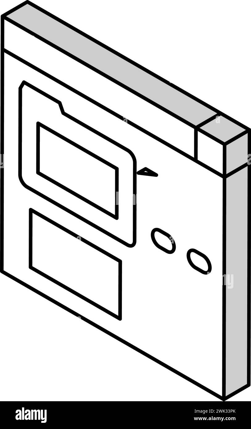 electronic folder fix incident isometric icon vector illustration Stock ...