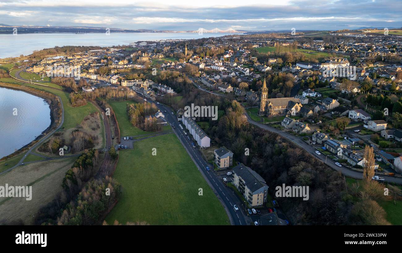 Boness and kinneil foreshore aerial hi-res stock photography and images ...