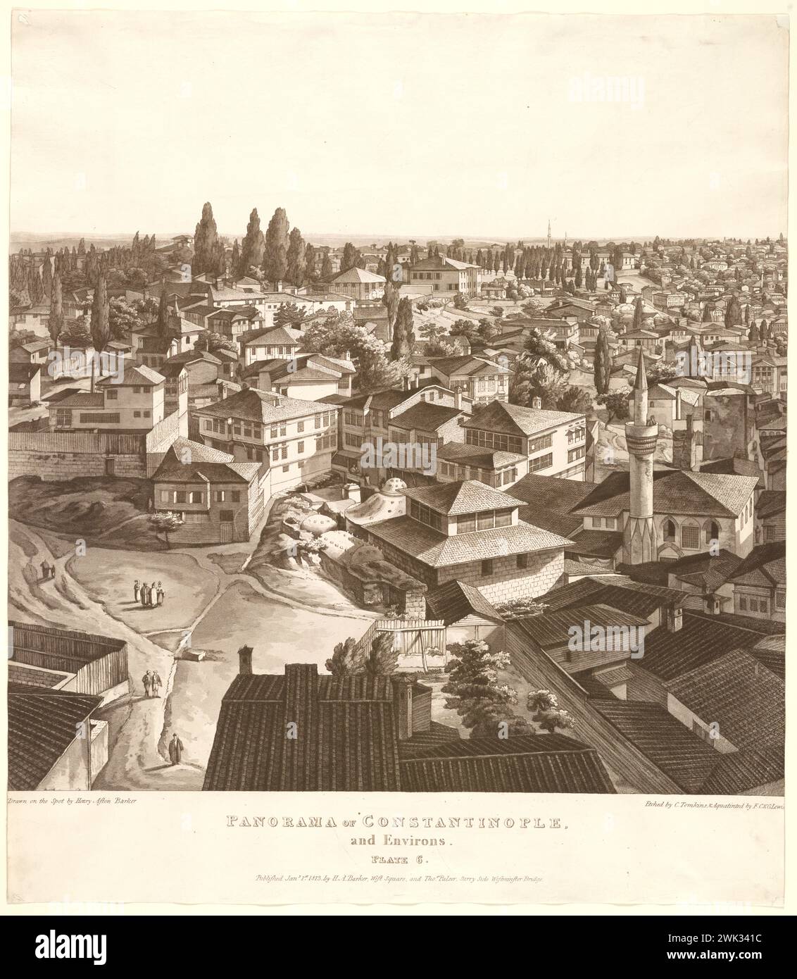 Panorama of Constantinople, (Istanbul) and environs. drawn by Henry ...