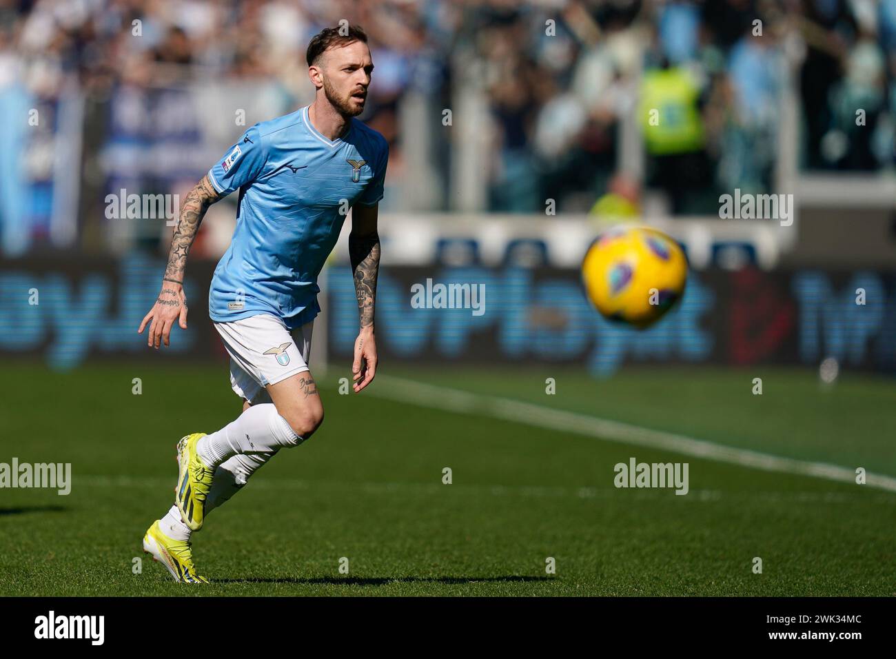 Rome, Italy. 18th Feb, 2024. Manuel Lazzari of SS Lazio during the Serie A TIM match between SS ...
