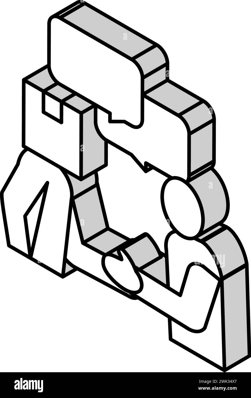 client partnership isometric icon vector illustration Stock Vector ...