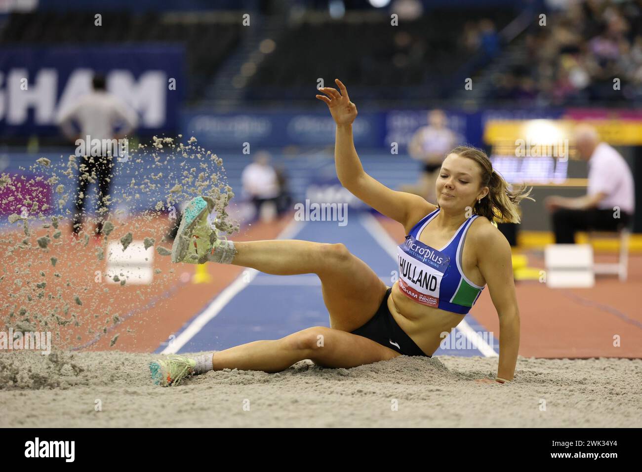 Jasmine Hulland competes in the triple jump during the UK Indoor ...