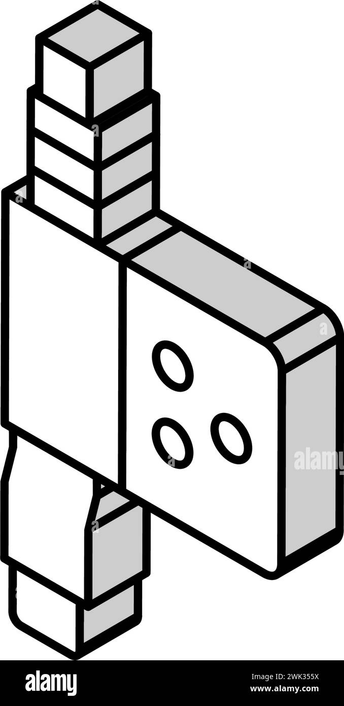 fractional laser isometric icon vector illustration Stock Vector Image ...