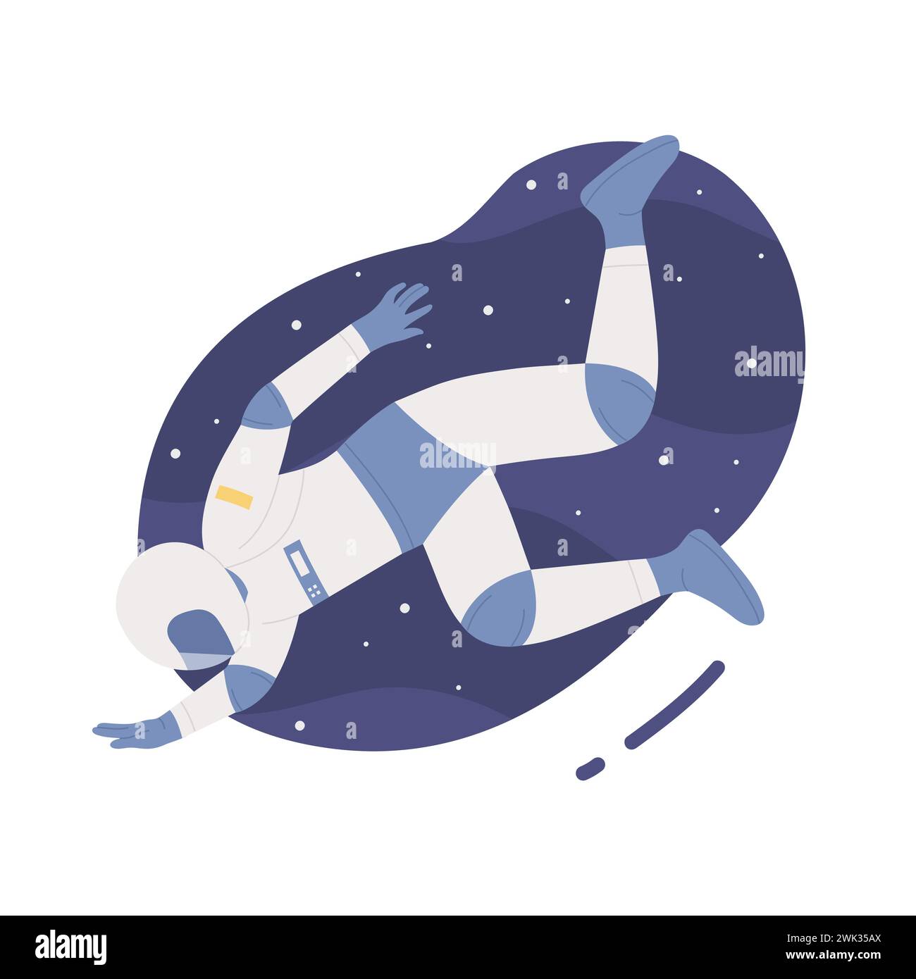 Astronaut floating in the space. Cosmos and galaxy discovered, solar ...