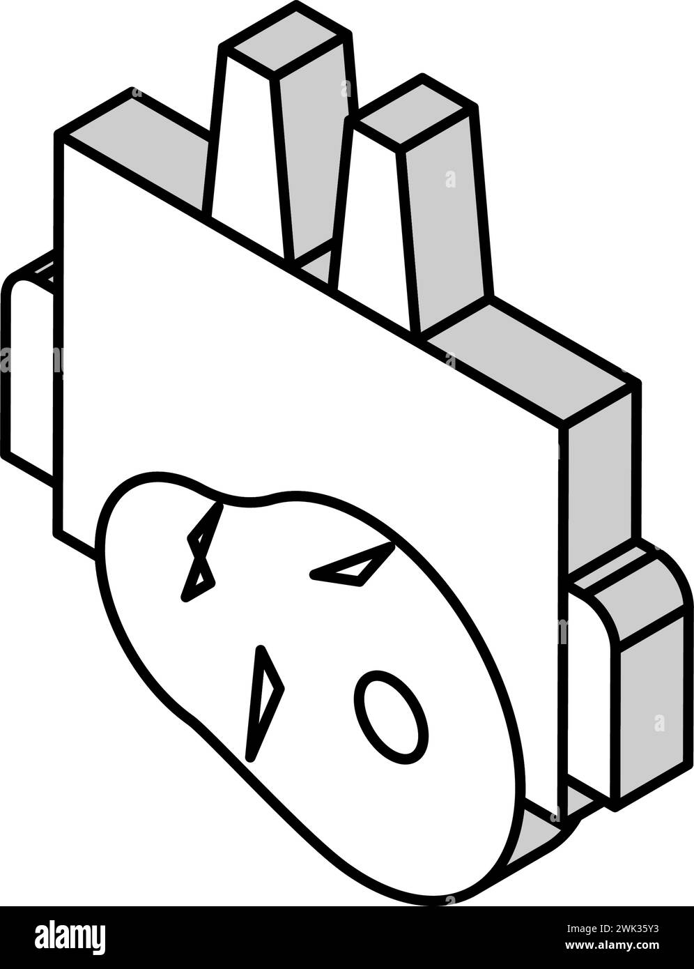 meat factory building isometric icon vector illustration Stock Vector ...