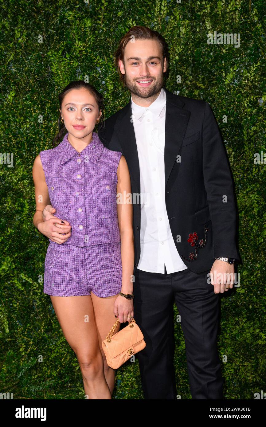 London, UK. Saturday 17th February 2024. Bel Powley and Douglas Booth ...