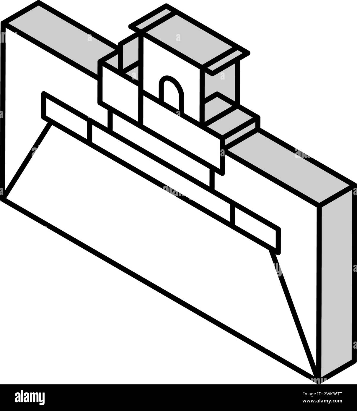 asphalt paver equipment isometric icon vector illustration Stock Vector ...