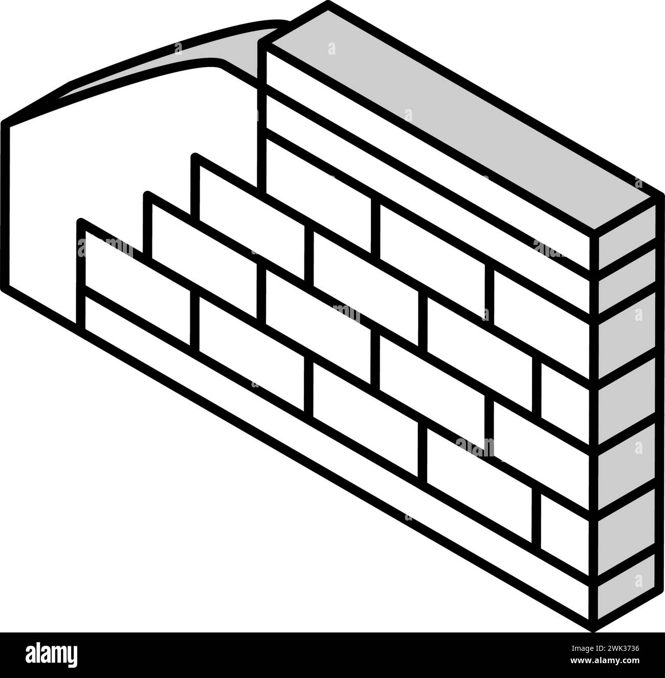embankment construction isometric icon vector illustration Stock Vector ...