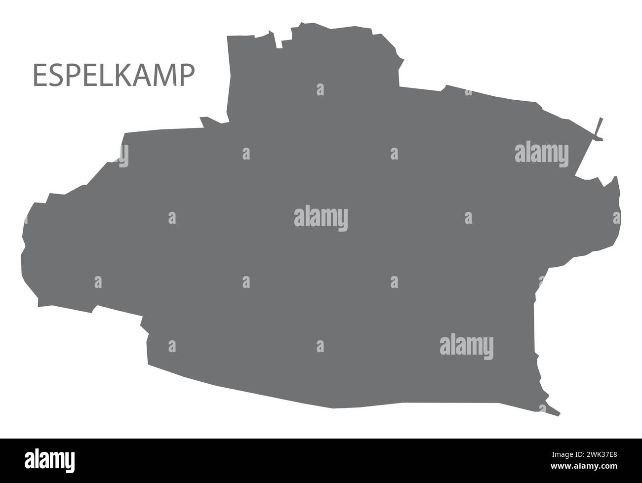 Espelkamp German city map grey illustration silhouette shape Stock ...