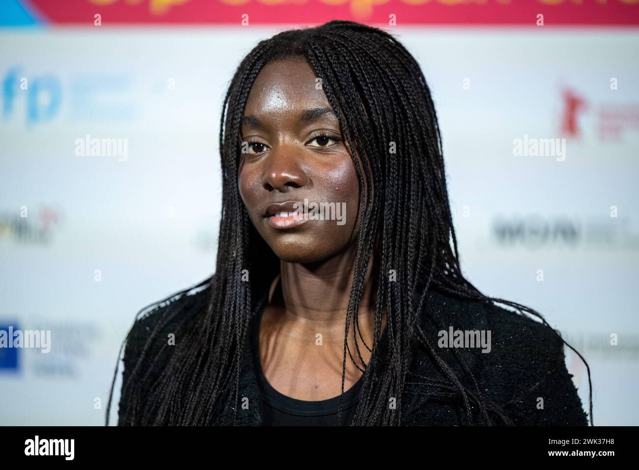 18 February 2024, Berlin: Suzy Bemba, actress from France, stands in ...