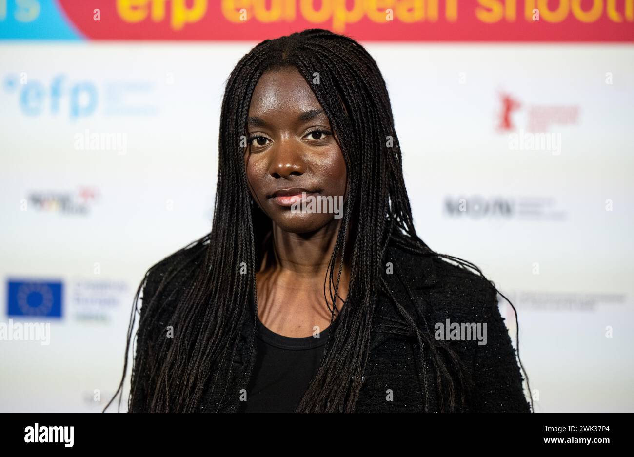 18 February 2024, Berlin: Suzy Bemba, actress from France, stands in ...