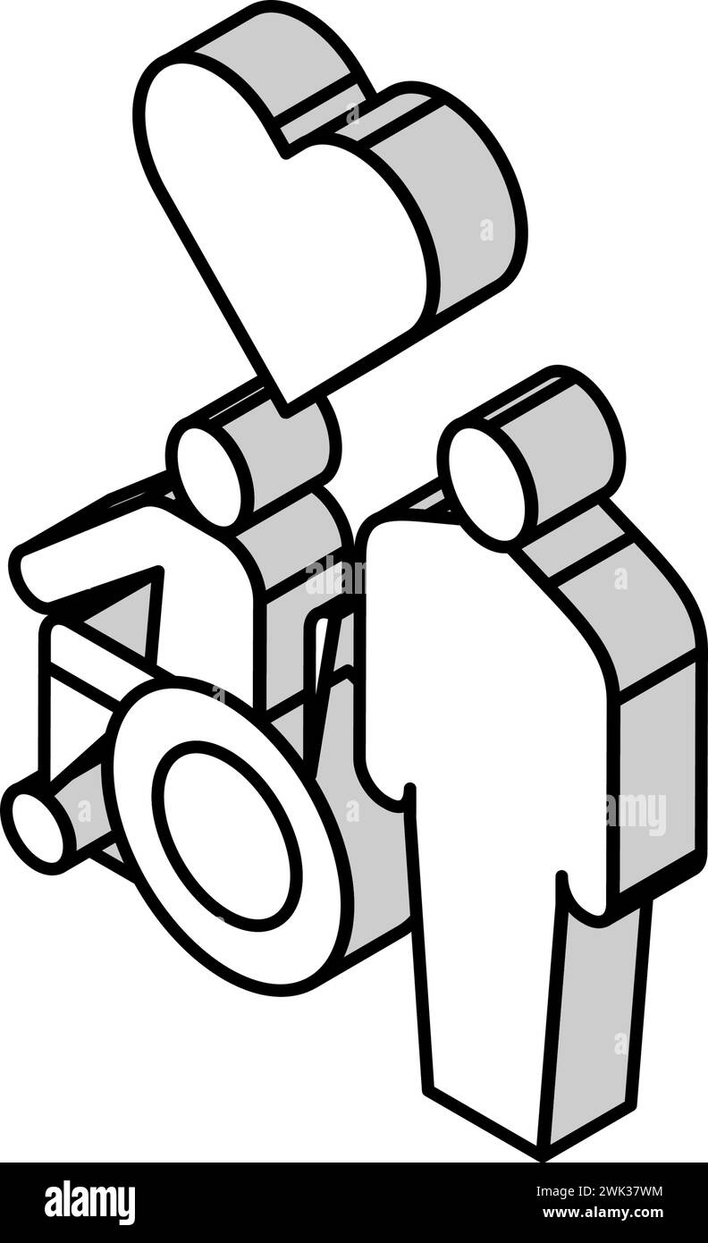 invalid assistance isometric icon vector illustration Stock Vector ...