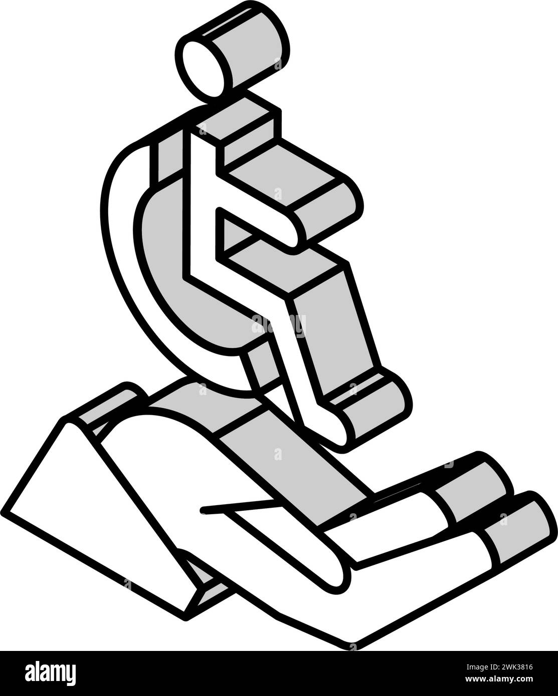 hand hold disabled human sign isometric icon vector illustration Stock ...