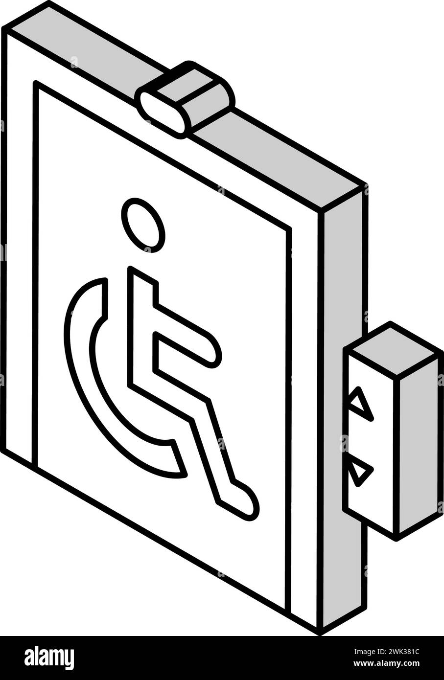elevator for disabled isometric icon vector illustration Stock Vector ...