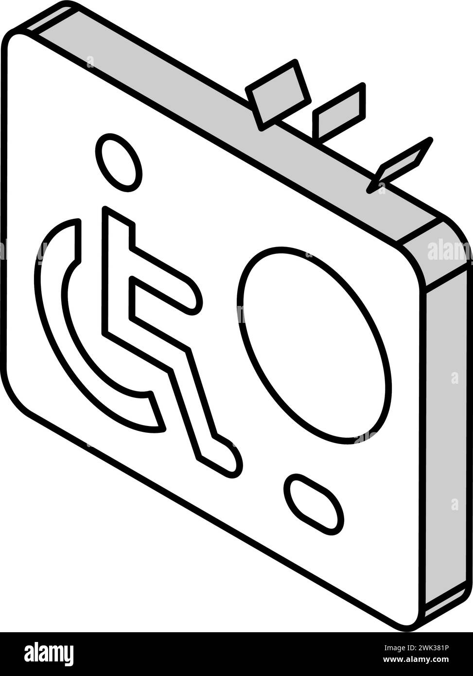 communication device for disabled isometric icon vector illustration ...