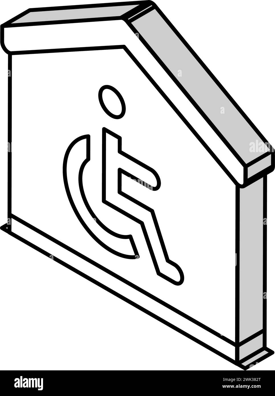 house for disabled isometric icon vector illustration Stock Vector ...