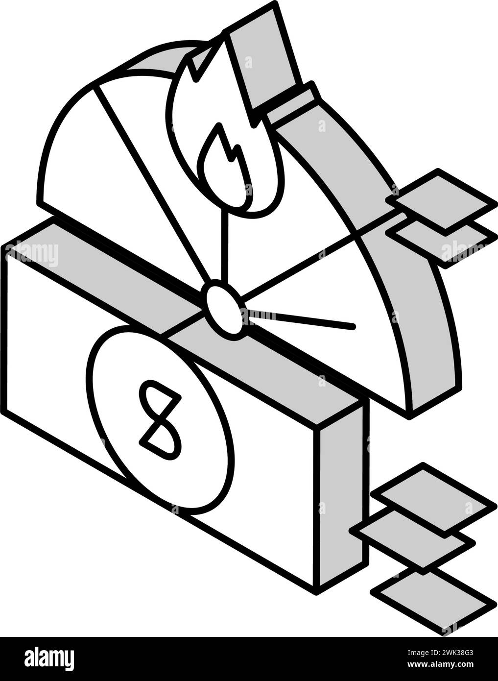 inflation financial crisis isometric icon vector illustration Stock ...