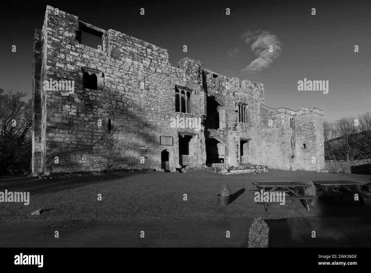 The ruins of Barden Tower, Barden village, Wharfedale, North Yorkshire ...